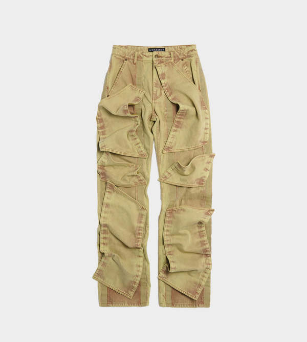 Y/project Velcro Multi Panel Jeans - Green | Garmentory