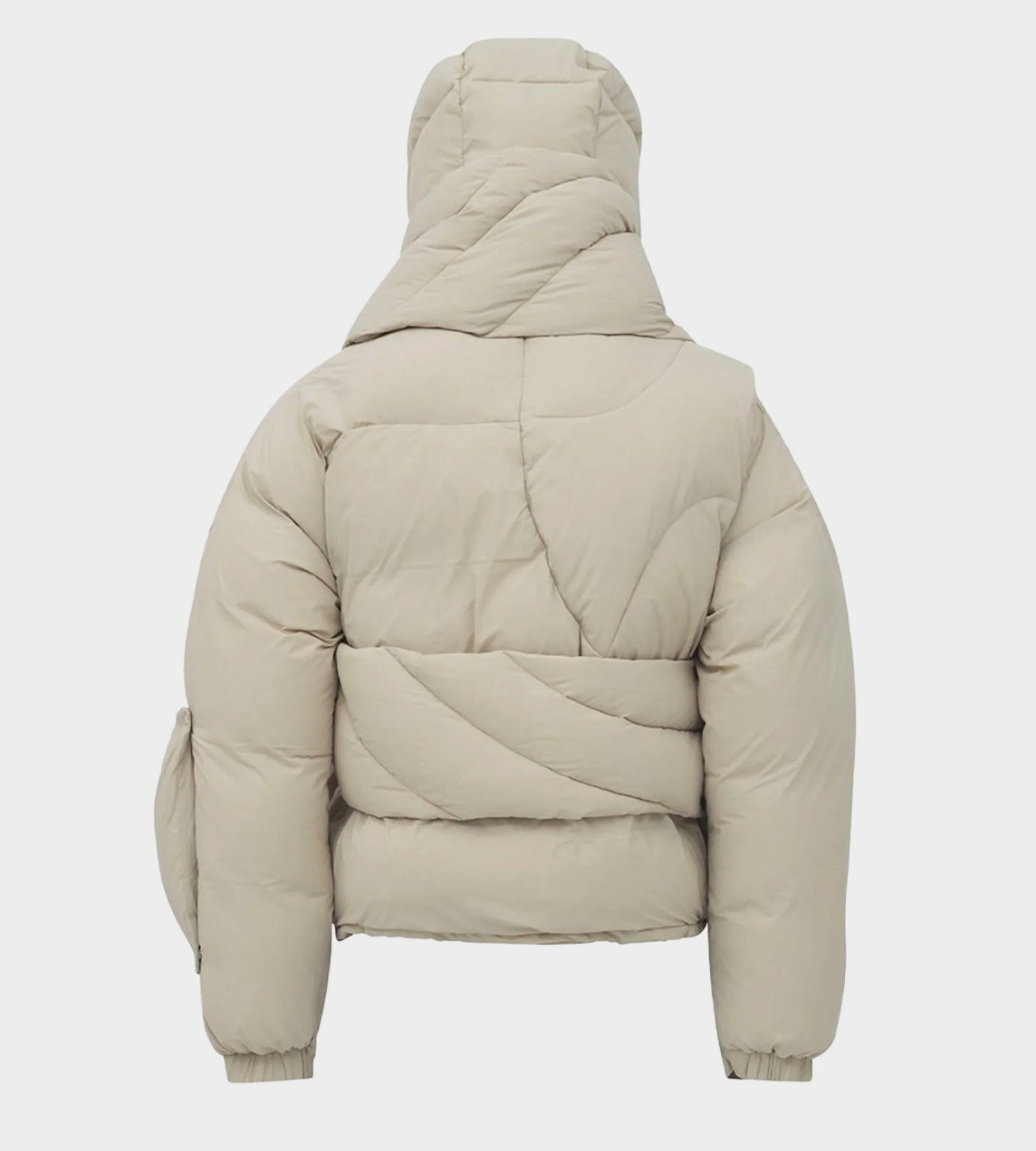Heliot Emil Scarf Puffer Jacket - Beige | Garmentory