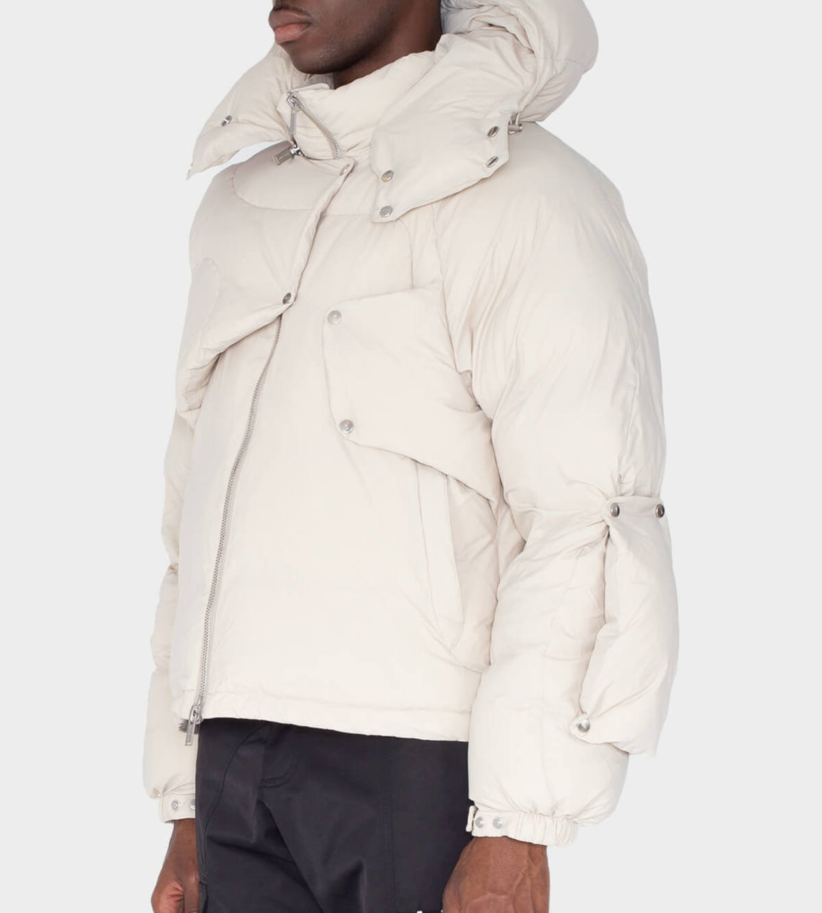 Heliot Emil Scarf Puffer Jacket - Beige | Garmentory