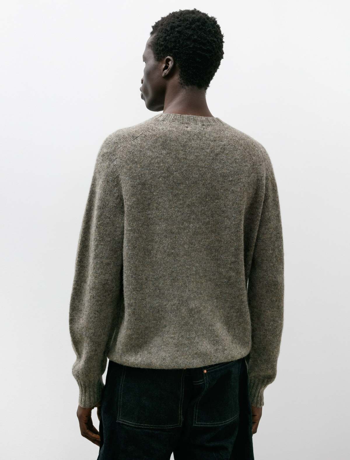 Neighbour Pure New Wool Sweater Oyster | Garmentory