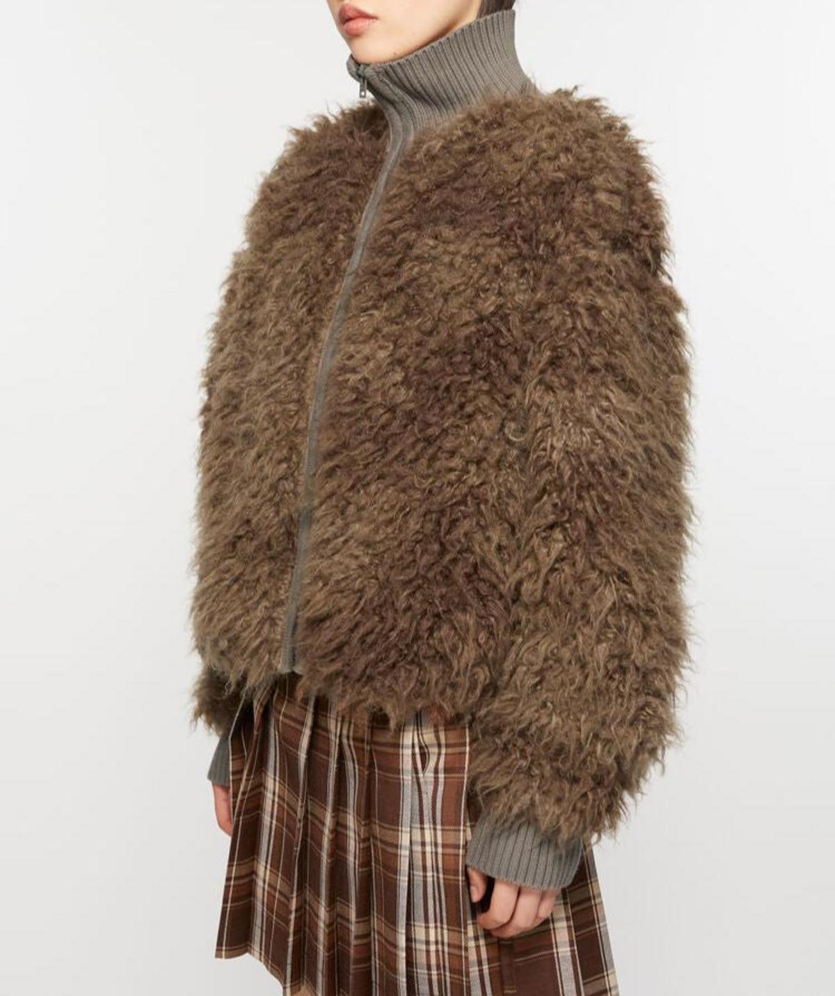 Acne Studios Furry Jacket - Mud Brown | Garmentory