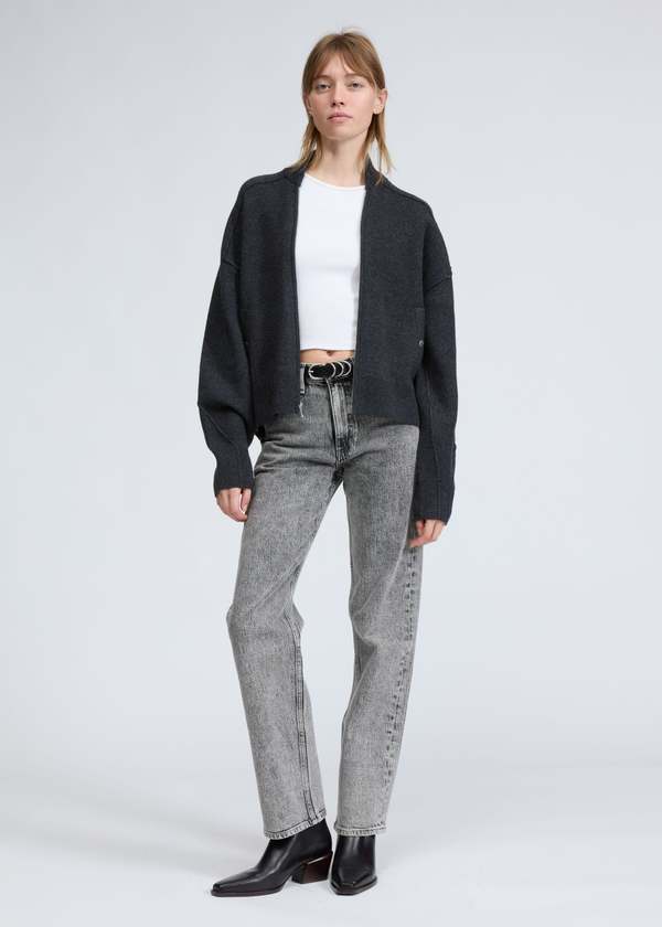 Rag & Bone Bridget Bomber - Charcoal | Garmentory