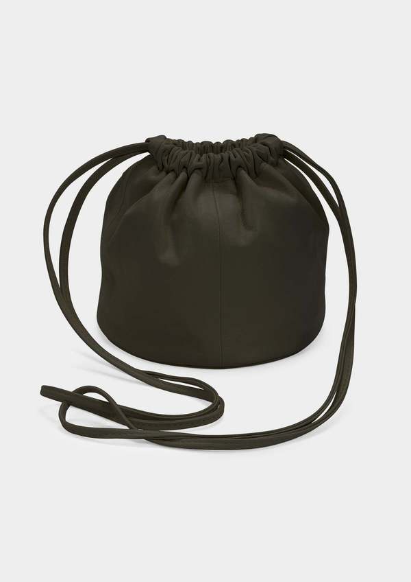 Modern Weaving Mini Drum Drawstring Bag - Black | Garmentory