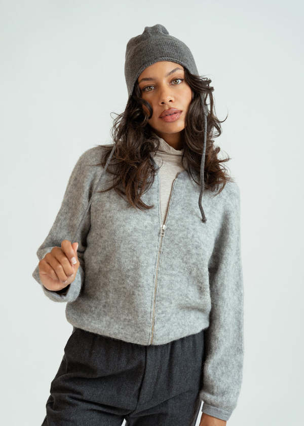 Bellerose Asedi Zip Cardigan - Grey | Garmentory