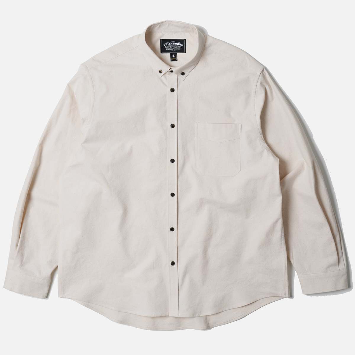 FrizmWorks Flannel French Shirt - Natural | Garmentory