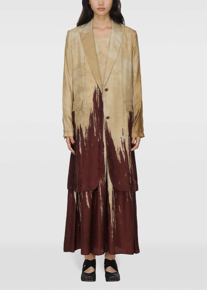 Uma Wang Katia Jacket - Tan/Red | Garmentory