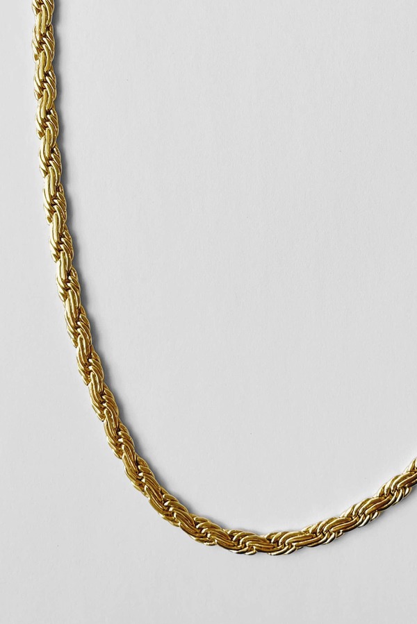 Kara Yoo 6mm Flat Rope Chain Necklace - Gold | Garmentory