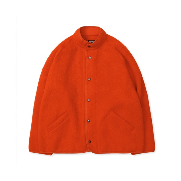 Arpenteur Brushed Wool/Mohair Contour Jacket - Orange | Garmentory