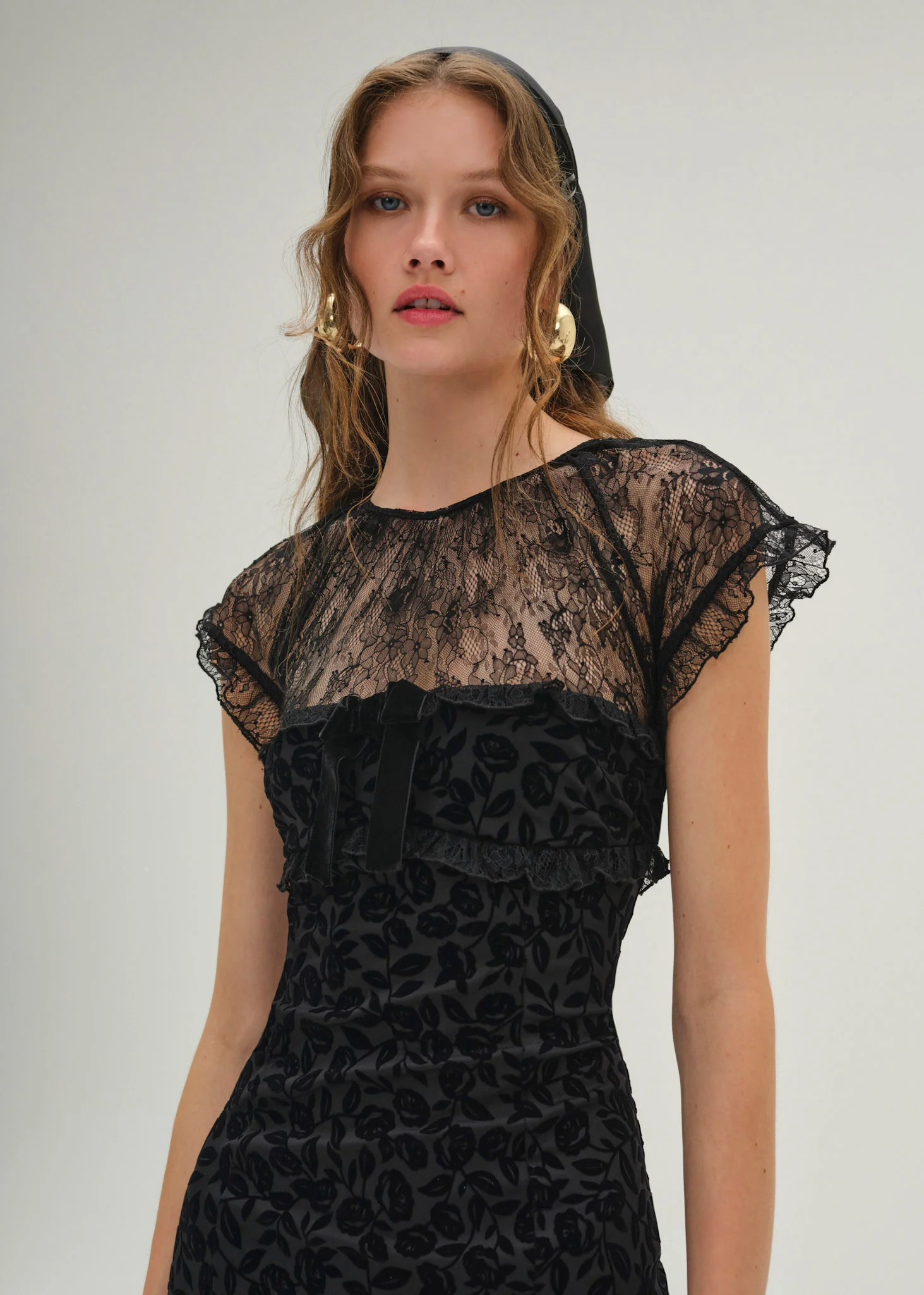 For Love & Lemons Velvet Mini Dress - Midnight | Garmentory