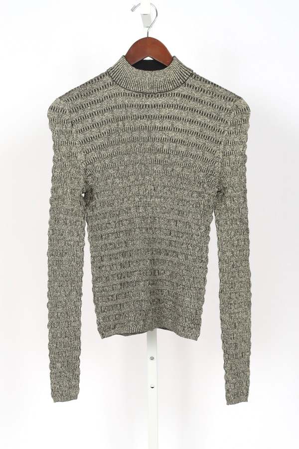 ELEVEN SIX Clara Lurex Sweater - Black/Gold Lurex | Garmentory