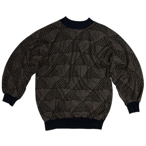 Spader Dam Intarsia Crew Neck Jumper - Bronze | Garmentory