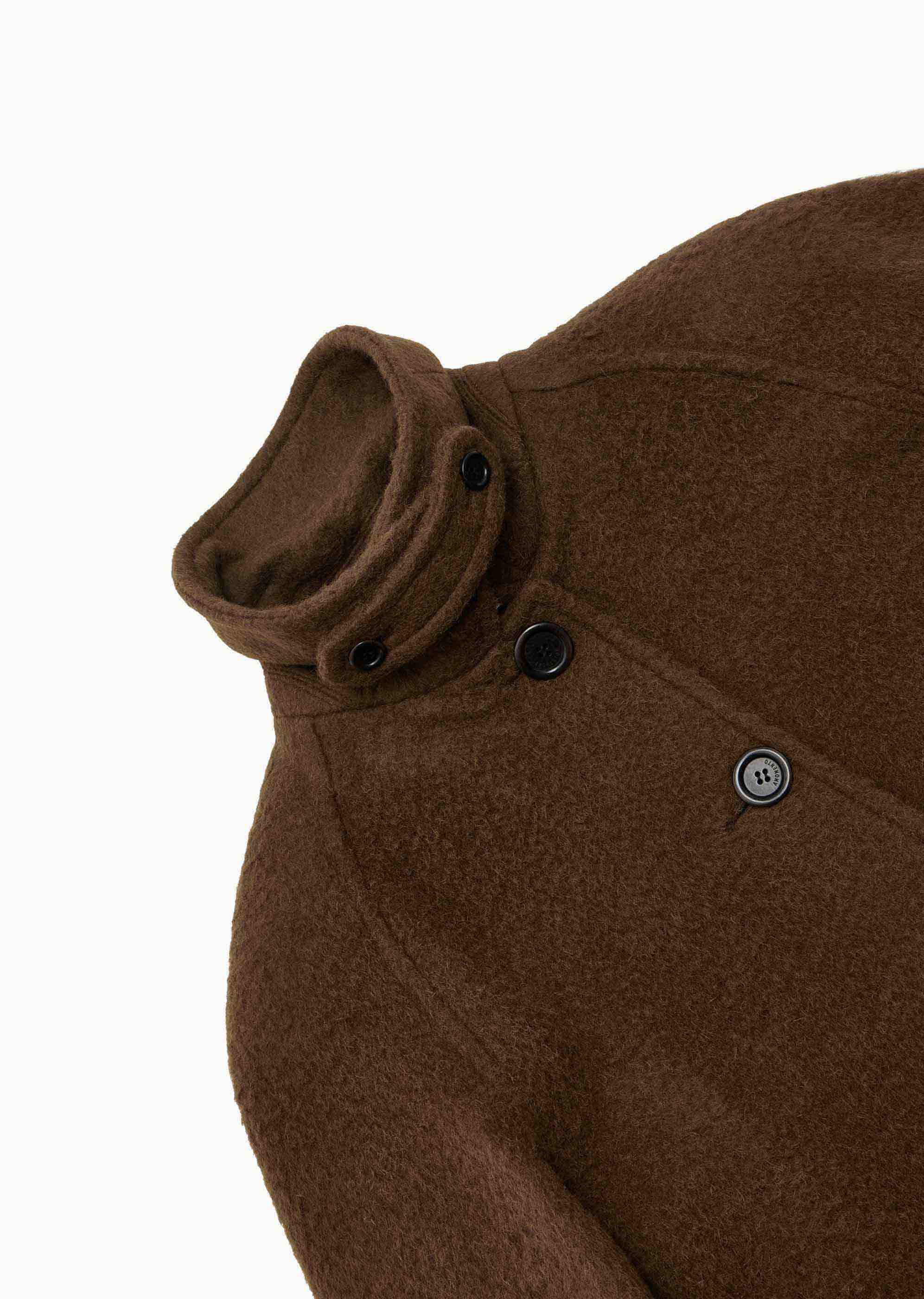 AMOMENTO Fuzzy Raglan Coat - Brown | Garmentory