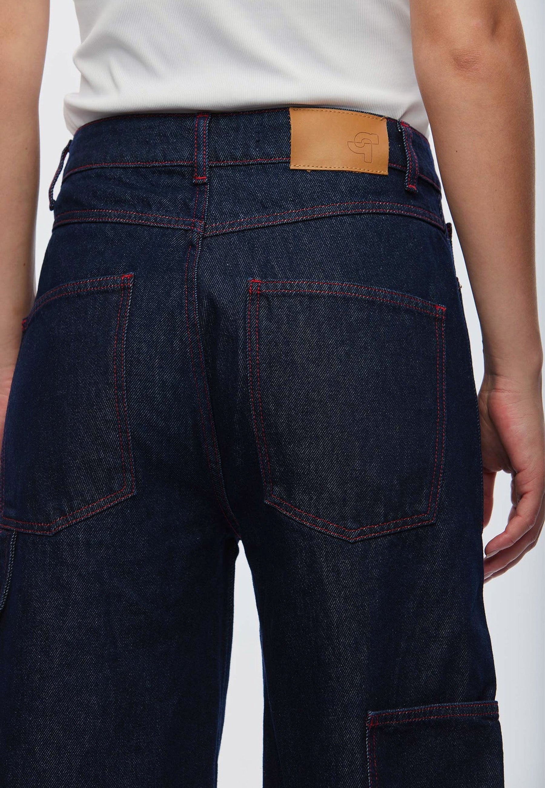 Oval Square Player Jeans - Raw/Red Stitch | Garmentory