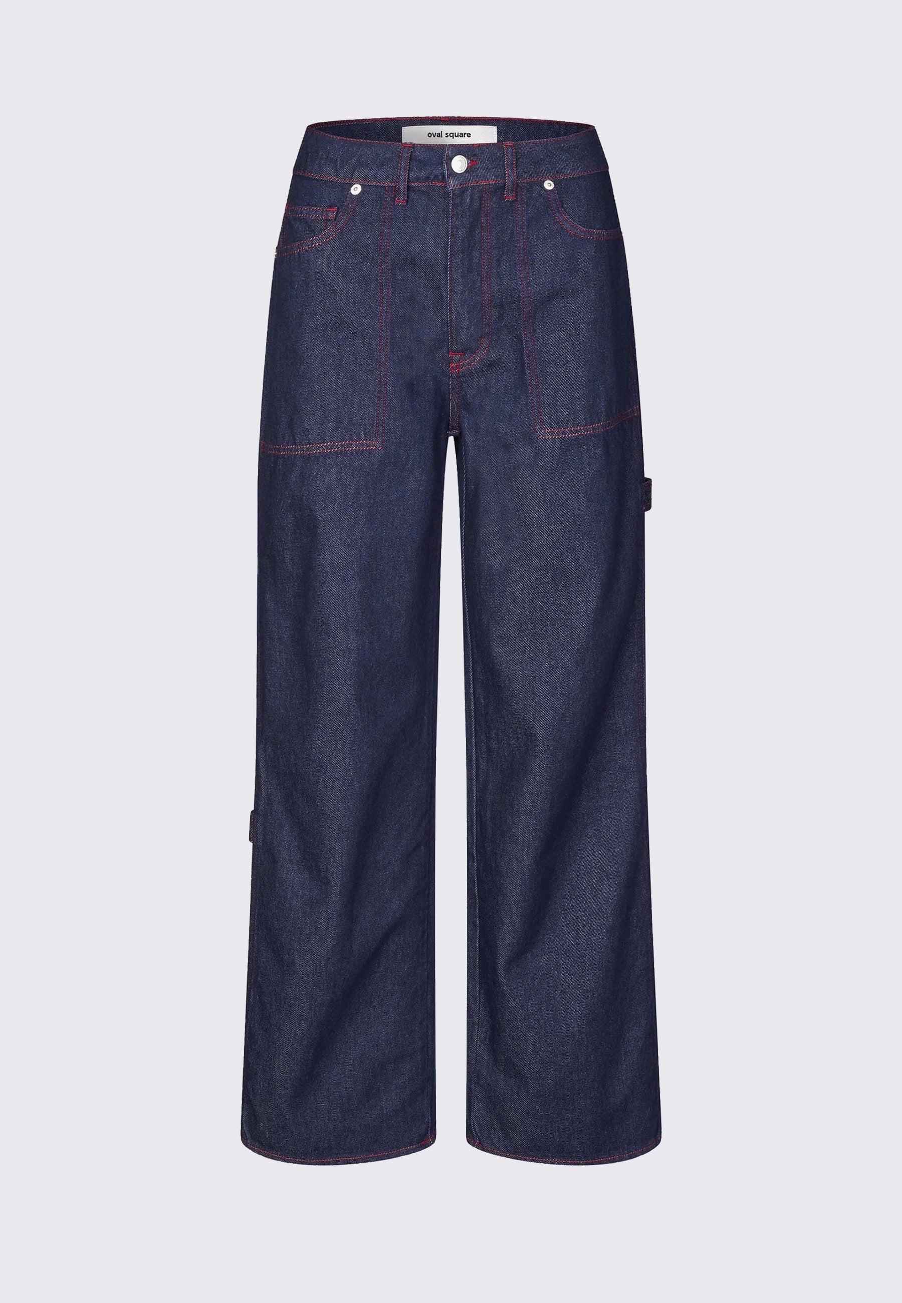 Oval Square Player Jeans - Raw/Red Stitch | Garmentory