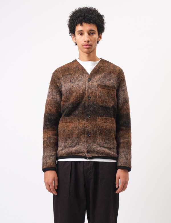 Universal Works Fleece Cardigan - Ombre/Brown | Garmentory