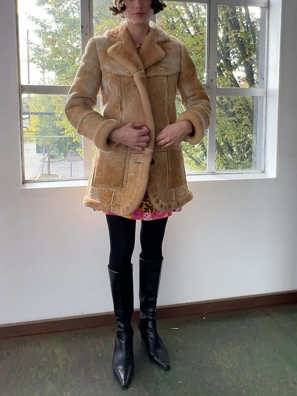 Vintage 70s Shearling Coat - Natural | Garmentory