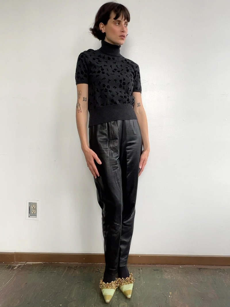 Vintage 90s Butter Leather Pants - Black | Garmentory