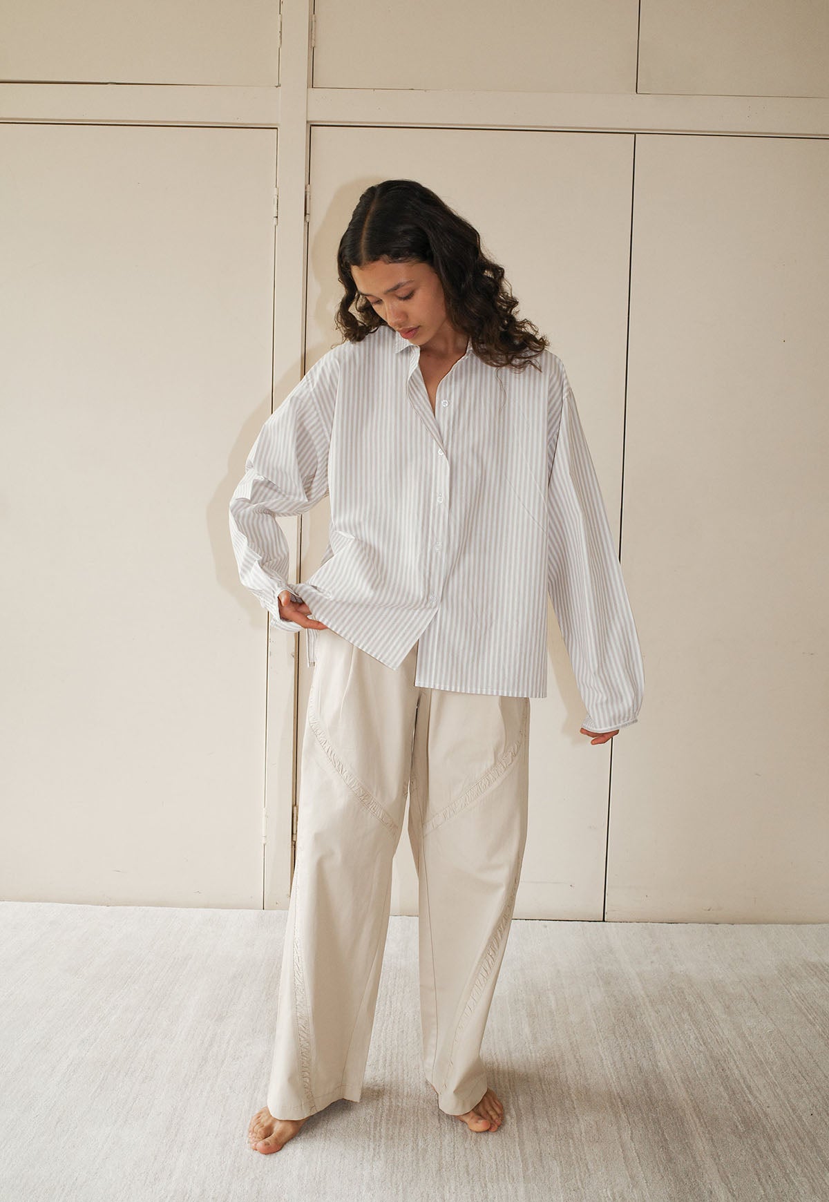 Deiji Studios Sash Shirt - Lake Stripe | Garmentory