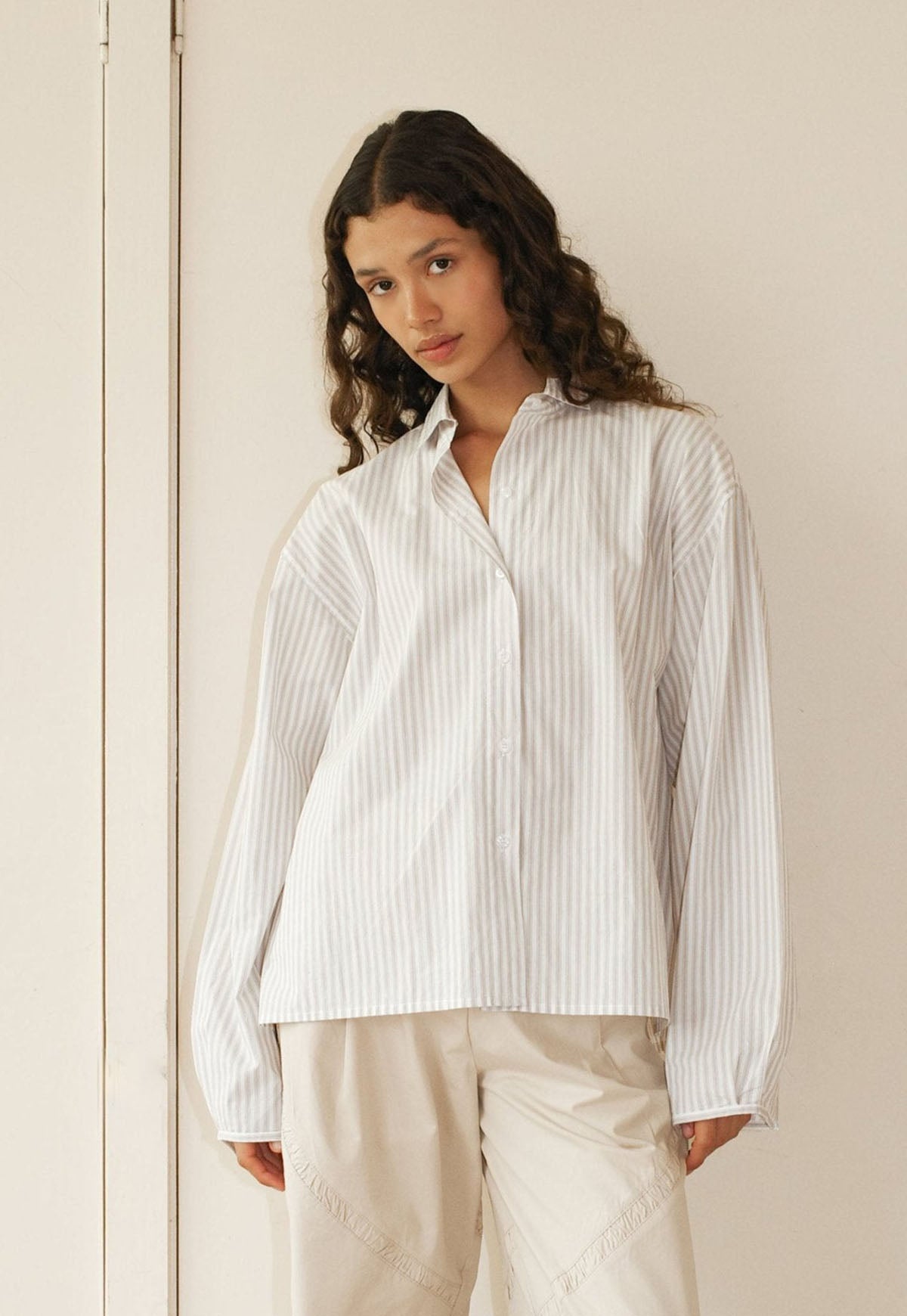 Deiji Studios Sash Shirt - Lake Stripe | Garmentory
