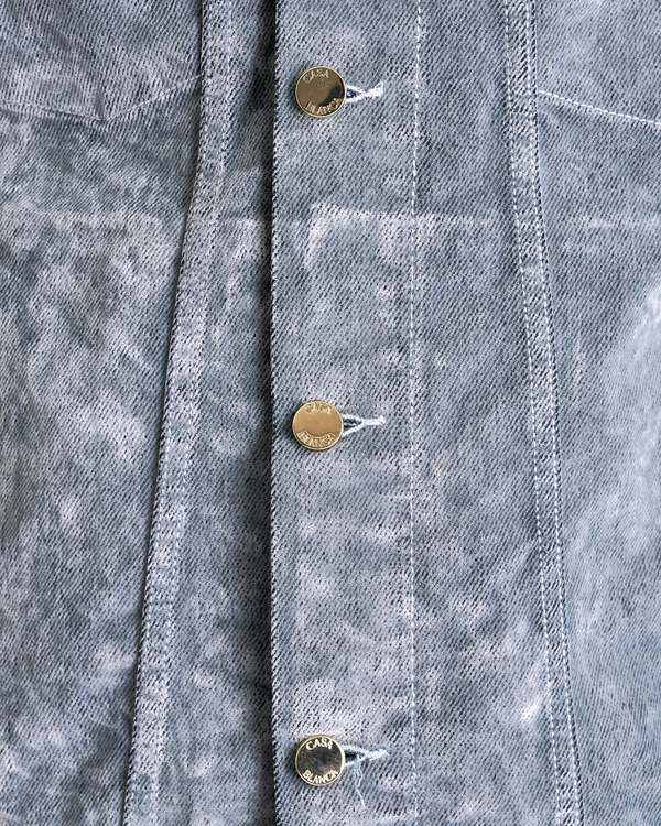 Casablanca Peach Denim Jacket - Aqua Blue | Garmentory