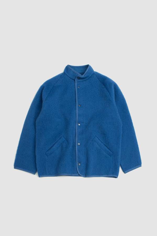 Arpenteur Contour Brushed Wool/Mohair Jacket - Blue | Garmentory