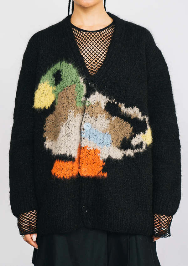 W.I.L.D. A.N.I.M.A.L.S. Duck, Pigeon Cardigan - Black | Garmentory