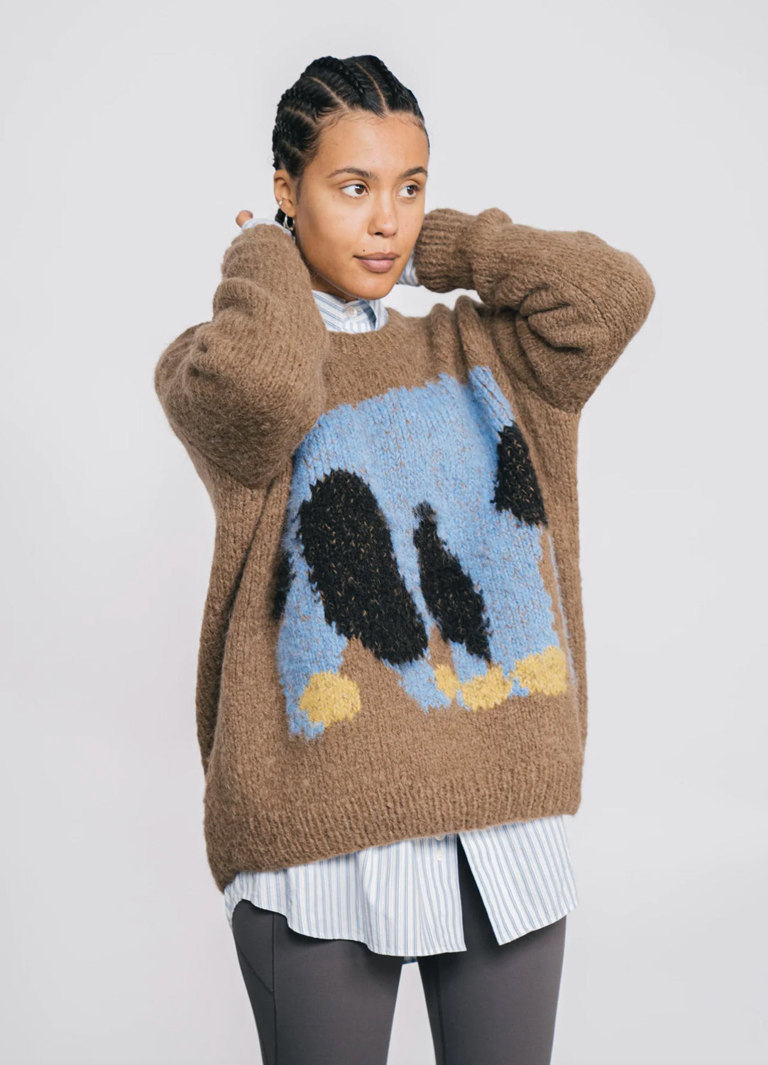 W.I.L.D. A.N.I.M.A.L.S. Elephant, Cheetah Pullover Sweater - Brown ...
