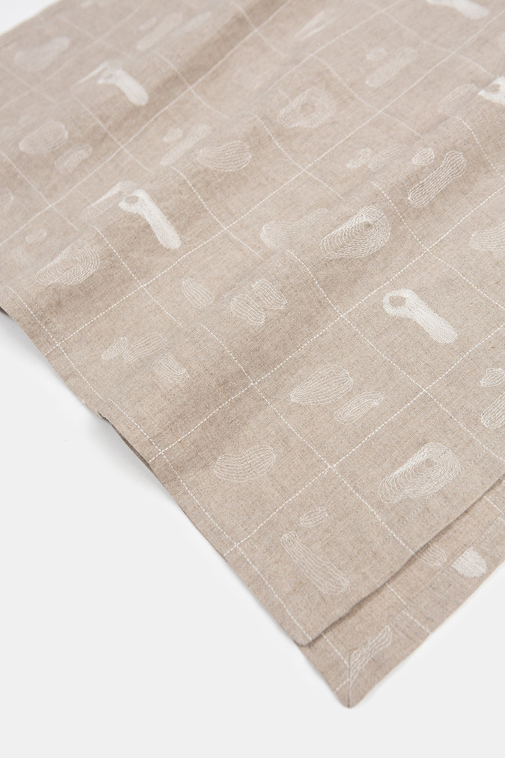 Erica Tanov Nava Linen Caftan - Natural Line Embroidery | Garmentory