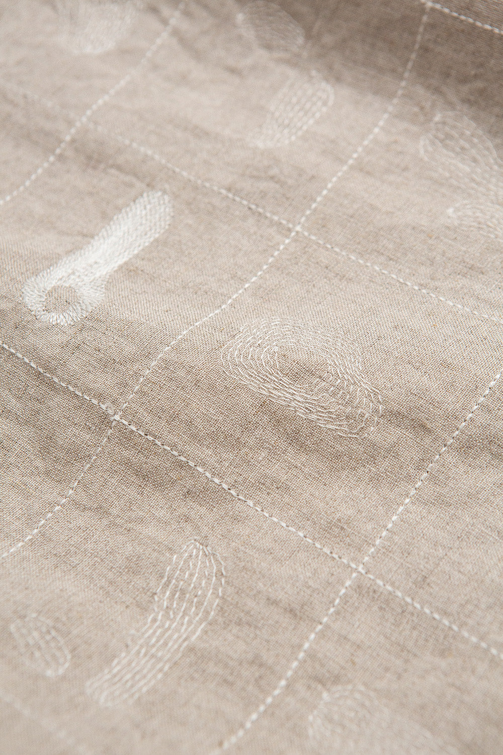 Erica Tanov Nava Linen Caftan - Natural Line Embroidery | Garmentory