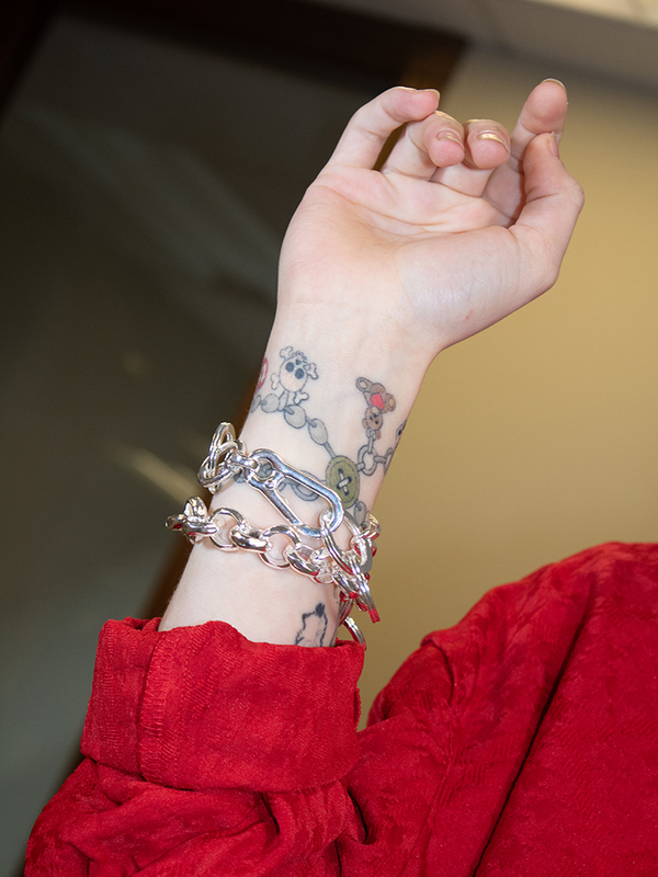 Martine Ali Rolo Hardware Bracelet - Silver | Garmentory