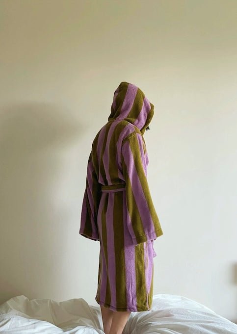 Inspecial Home Stripe Bath Robe | Garmentory