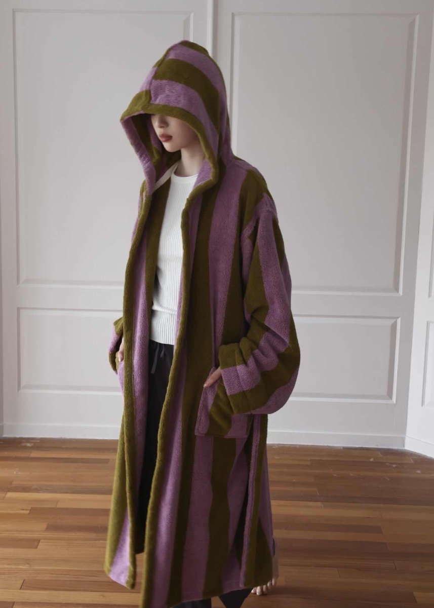 Inspecial Home Stripe Bath Robe | Garmentory