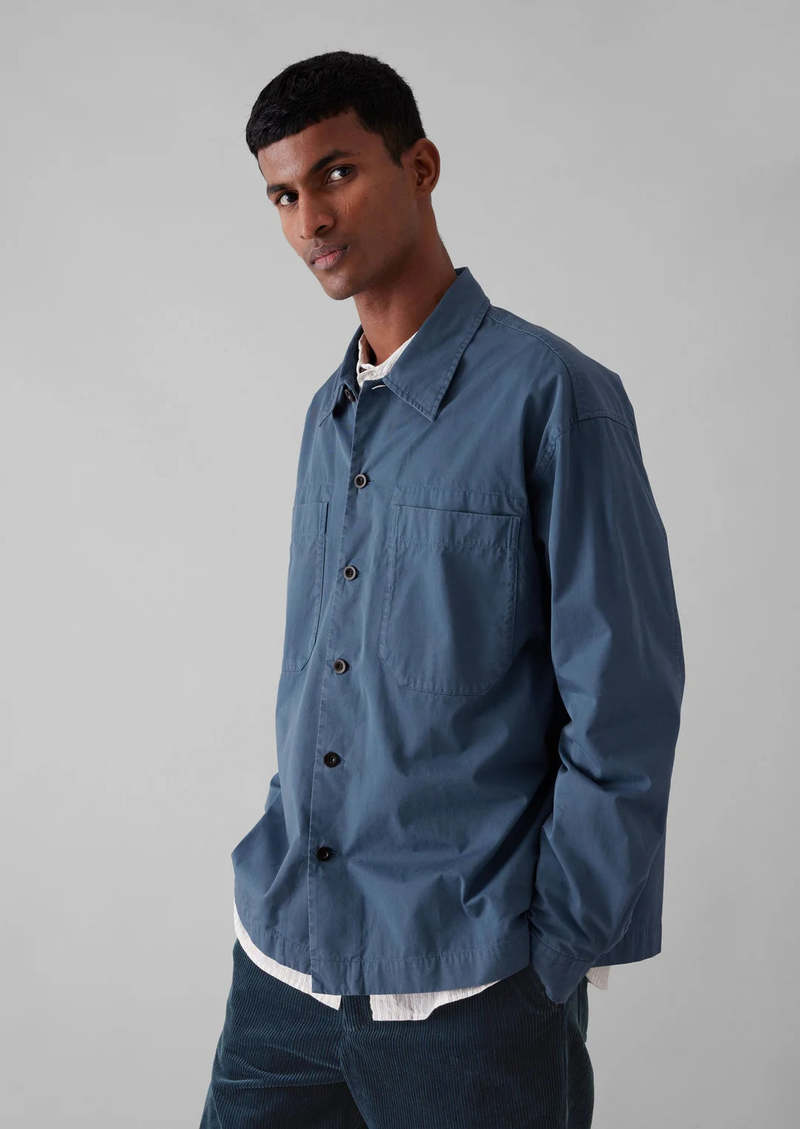 Toast Cotton Twill Shirt - Slate Blue | Garmentory