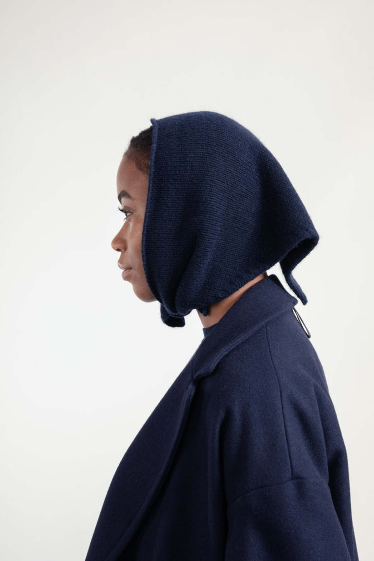 Rifo Masha Recycled Cashmere Bandana - Navy | Garmentory