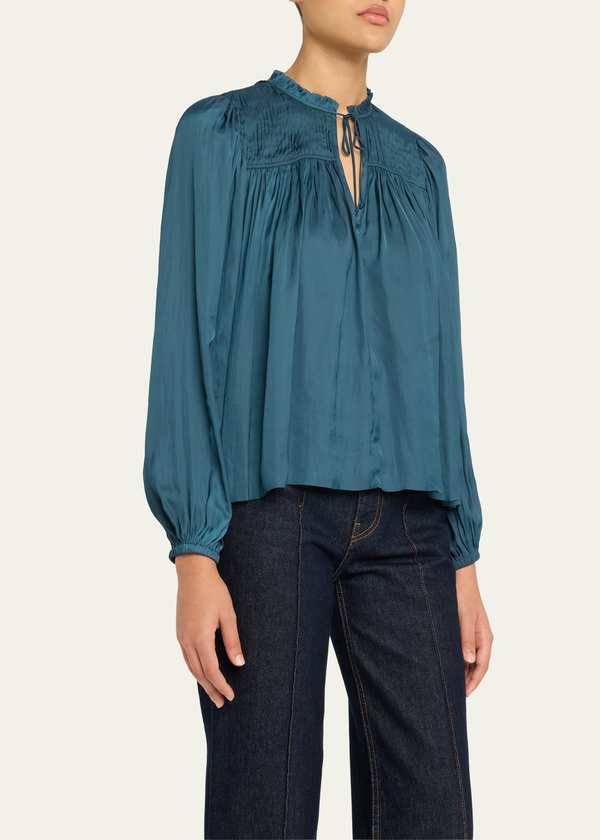 Ulla Johnson Freja Blouse - Neptune | Garmentory