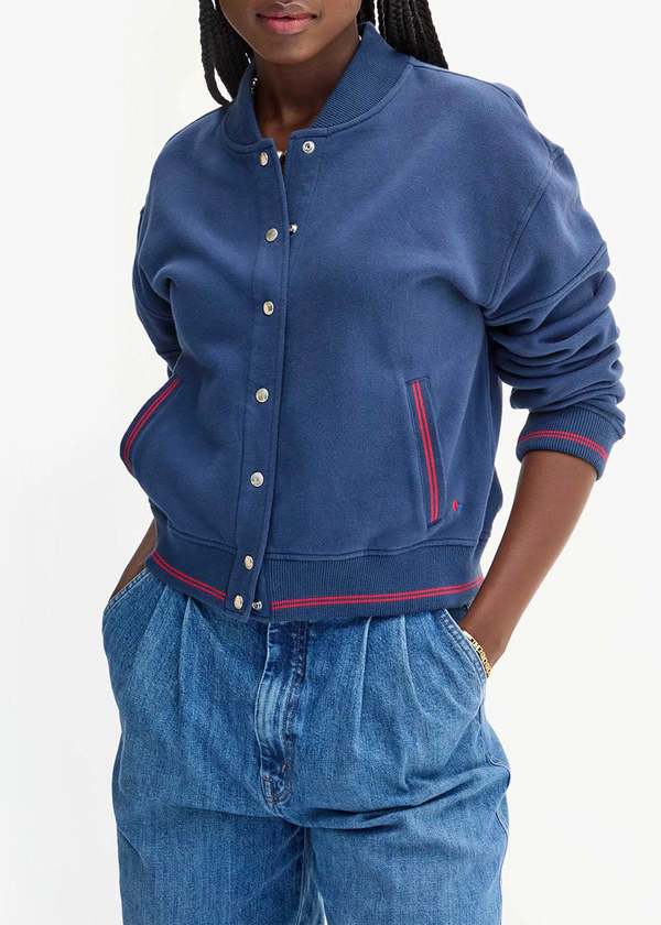 Clare V. Le Varsity Jacket - Navy | Garmentory