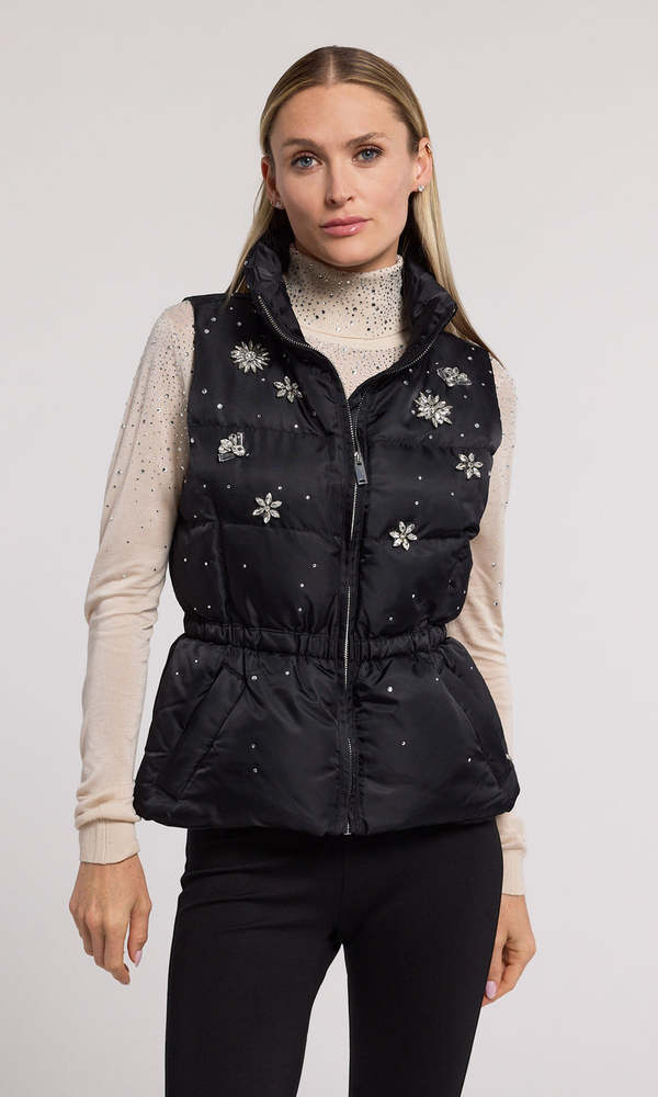 Generation Love Jenia Crystal Puffer Vest | Garmentory