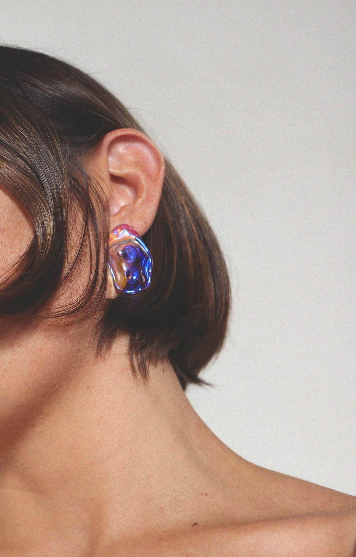 JULIE THÉVENOT Enigma Ultra Glass Earring - Blue | Garmentory JULIE THÉVENOT Enigma Ultra Glass Earring - Blue | Garmentory