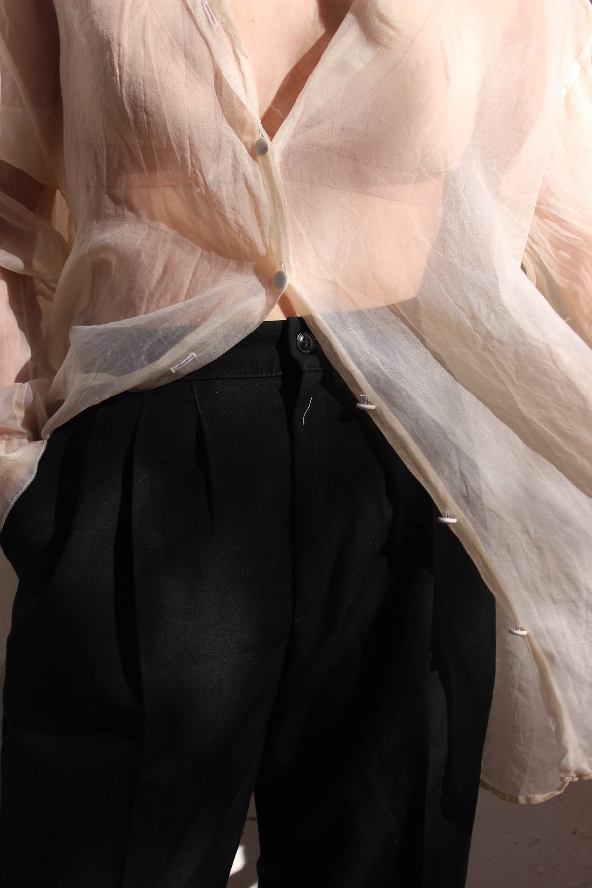 sheer silk blouse | Garmentory