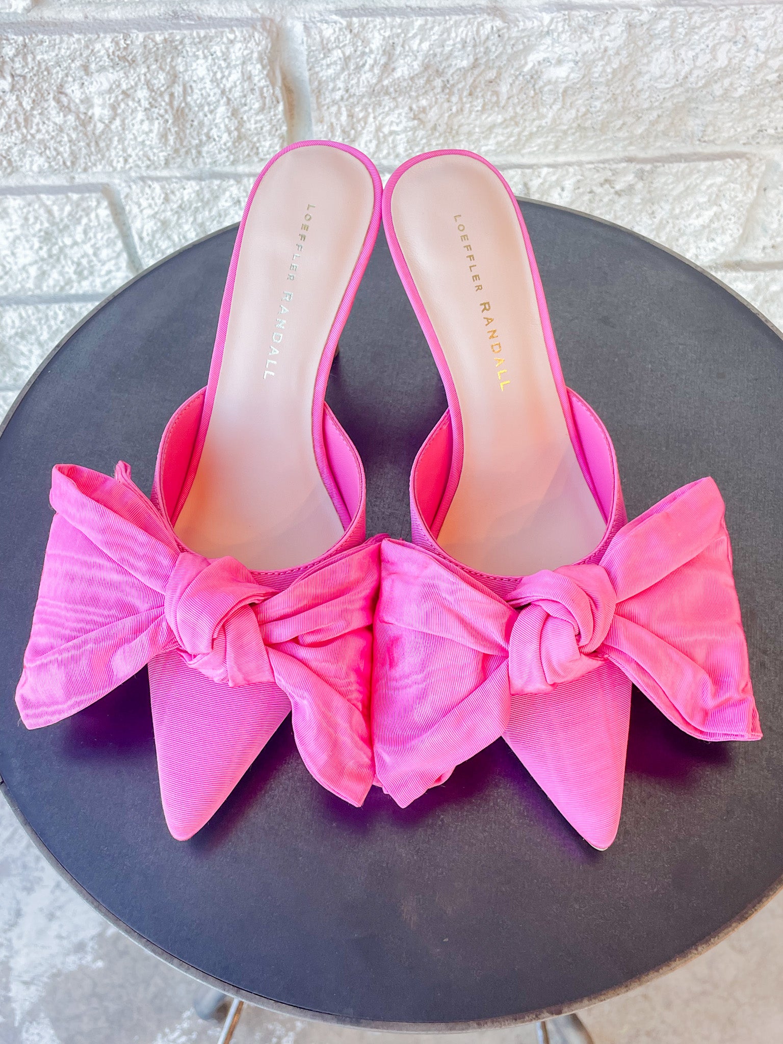 Loeffler Randall Margot Rose Moir Bow Mule - Pink | Garmentory