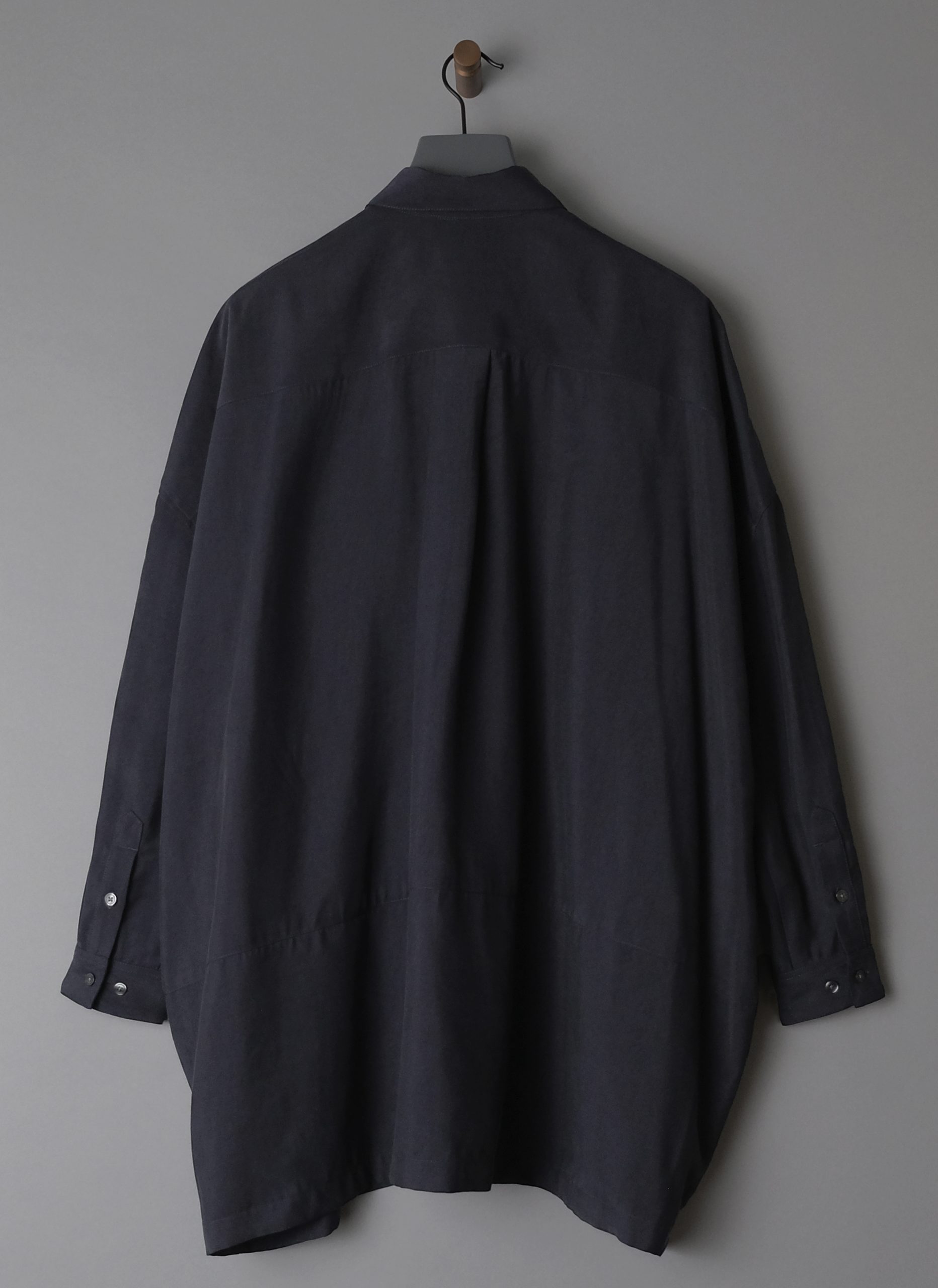 GREI. SEED CLOTH PAINTER SHIRT - MIDNIGHT BLUE | Garmentory