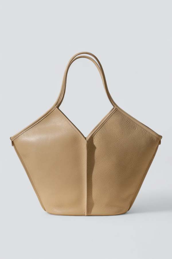 Hereu Calella Distressed Leather Tote Bag - Oat | Garmentory