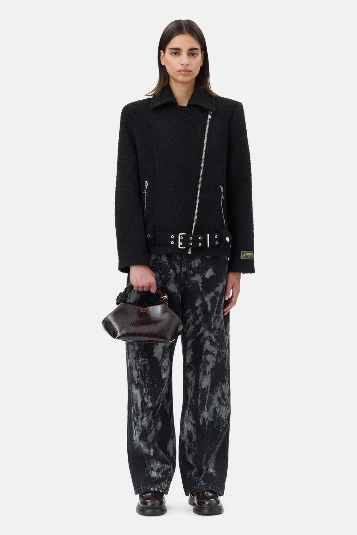 Ganni Bou Bag - Dark Burgundy Snake | Garmentory