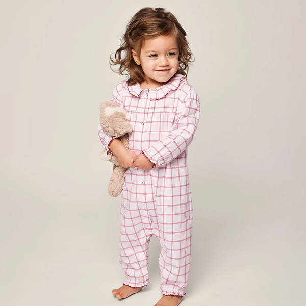 Kids Petite Plume Baby Twill Madeline Jumpsuit - Garnet Red | Garmentory