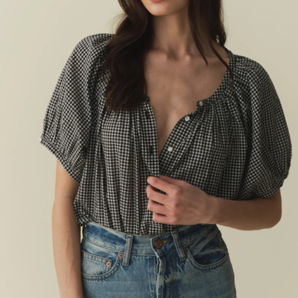DÔEN June Top - La Maddalena Gingham | Garmentory