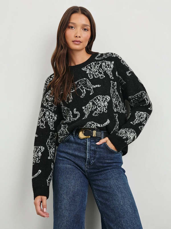 Rails Perci Cat Sweater - Charcoal Cats | Garmentory