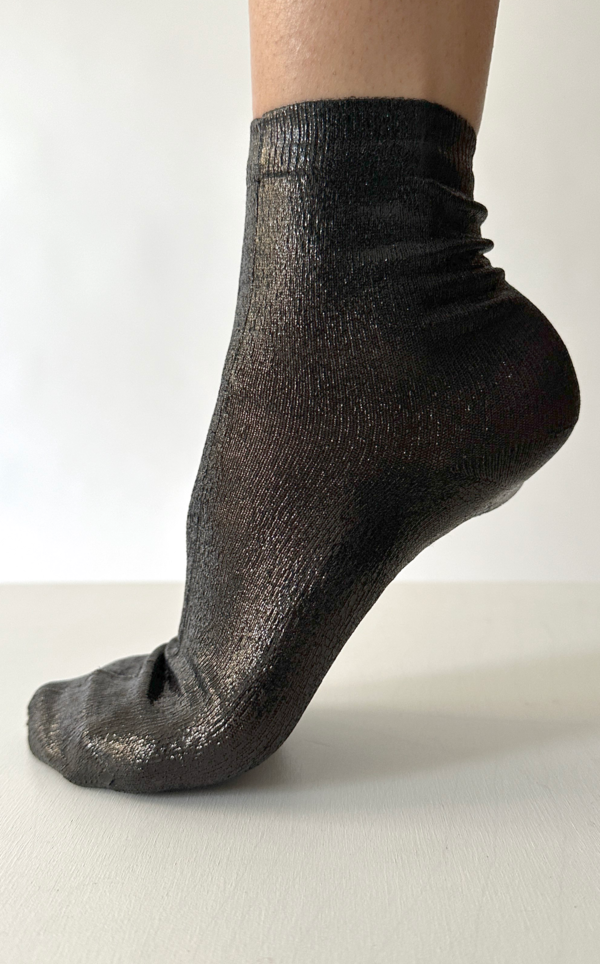 Maria La Rosa Laminated One Sock - Black | Garmentory