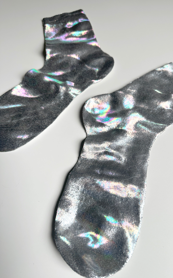 Maria La Rosa Laminated One Sock - Holograph | Garmentory