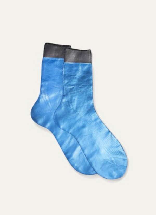 Maria La Rosa Ribbed Laminated Bicolor Socks | Garmentory