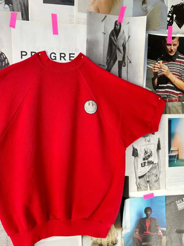 Aquarius Cocktail Lexi Sweatshirt - Red Smiley | Garmentory